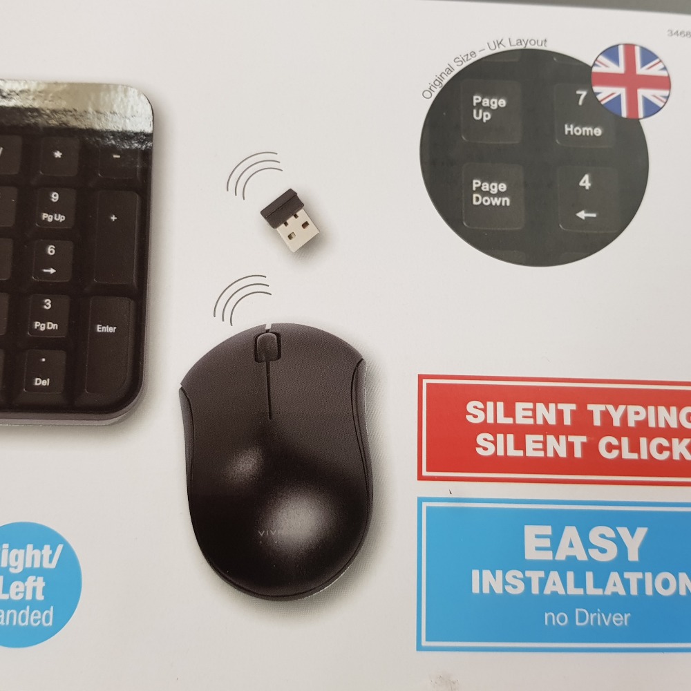 New Vivanco IT-KB MS USB Wireless Keyboard & Mouse - Own4Less